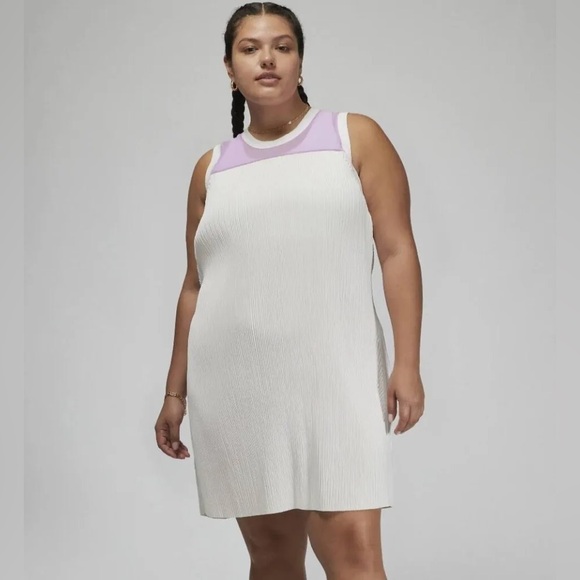 Jordan | Dresses | Jordan Ivory Lilac Pleated Dress Plus Size X3 Nwt ...